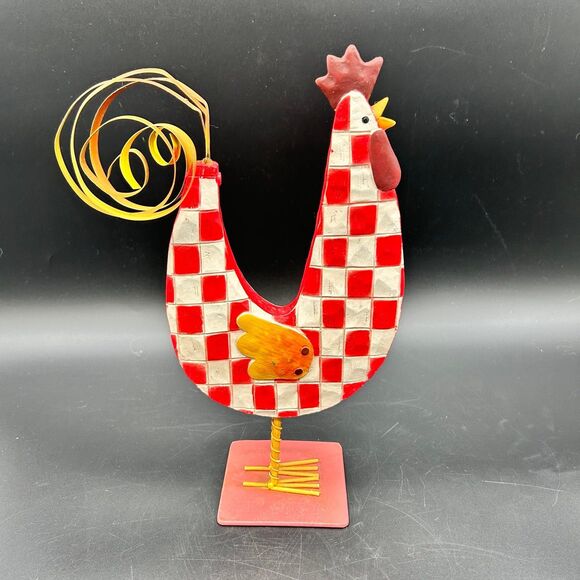 Accents | Checkerboard Rooster Chicken Decoration Bshelf | Poshmark
